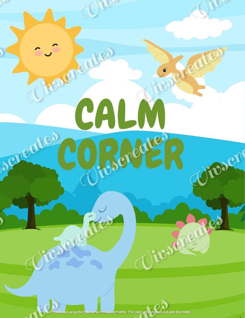 Calm Corner Poster Set: Dinosaurs! - Etsy