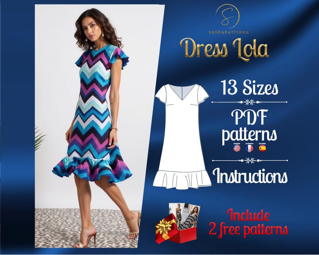 PDF Digital Sewing Pattern for the Lola Dress | Trapeze Dress Pattern ...