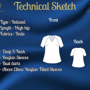 PDF Digital Sewing Pattern Casey Top | Fitted Top Pattern | Classic Top ...