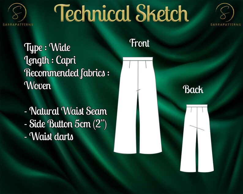 PDF Digital Sewing Pattern for Zoey Pants | Plus Size Patterns | Pants ...