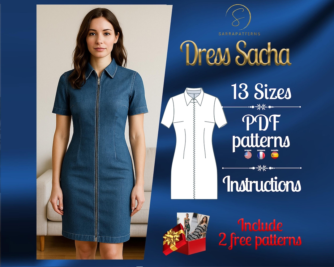 PDF Digital Sewing Pattern for Penelope Dress | Pencil Dress Pattern ...