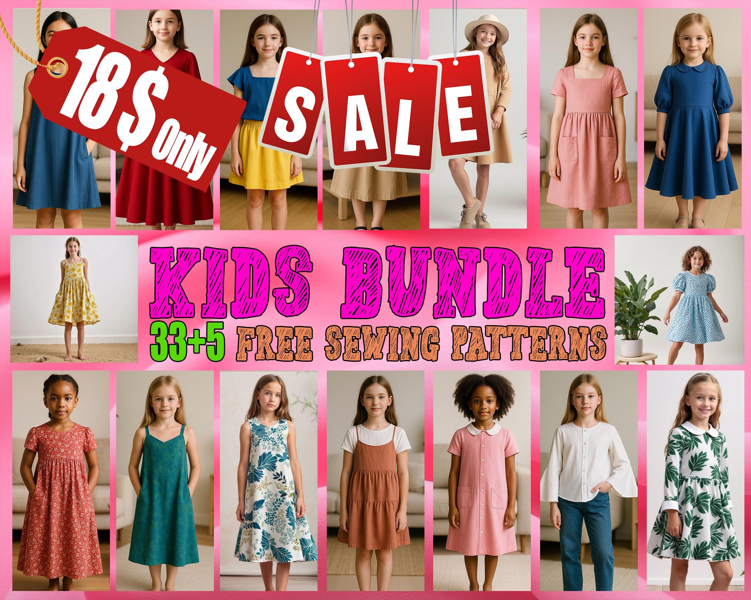 PDF Digital Sewing Pattern for Amari Dress | Kids Dress Pattern ...