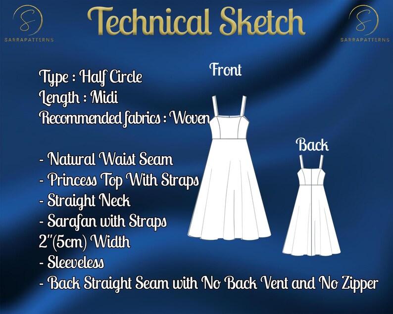 PDF Digital Sewing Pattern for Ailyn Dress | Circle Dress Pattern ...