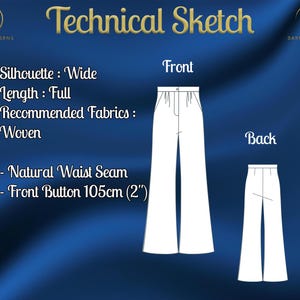 PDF Digital Sewing Pattern Kassandra Pants | Pants Pattern Women ...