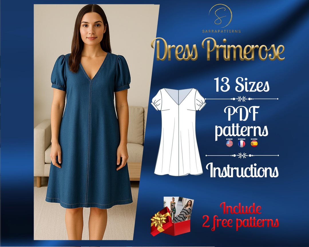 PDF Digital Sewing Pattern for Primerose Dress | Tent Dress Pattern ...