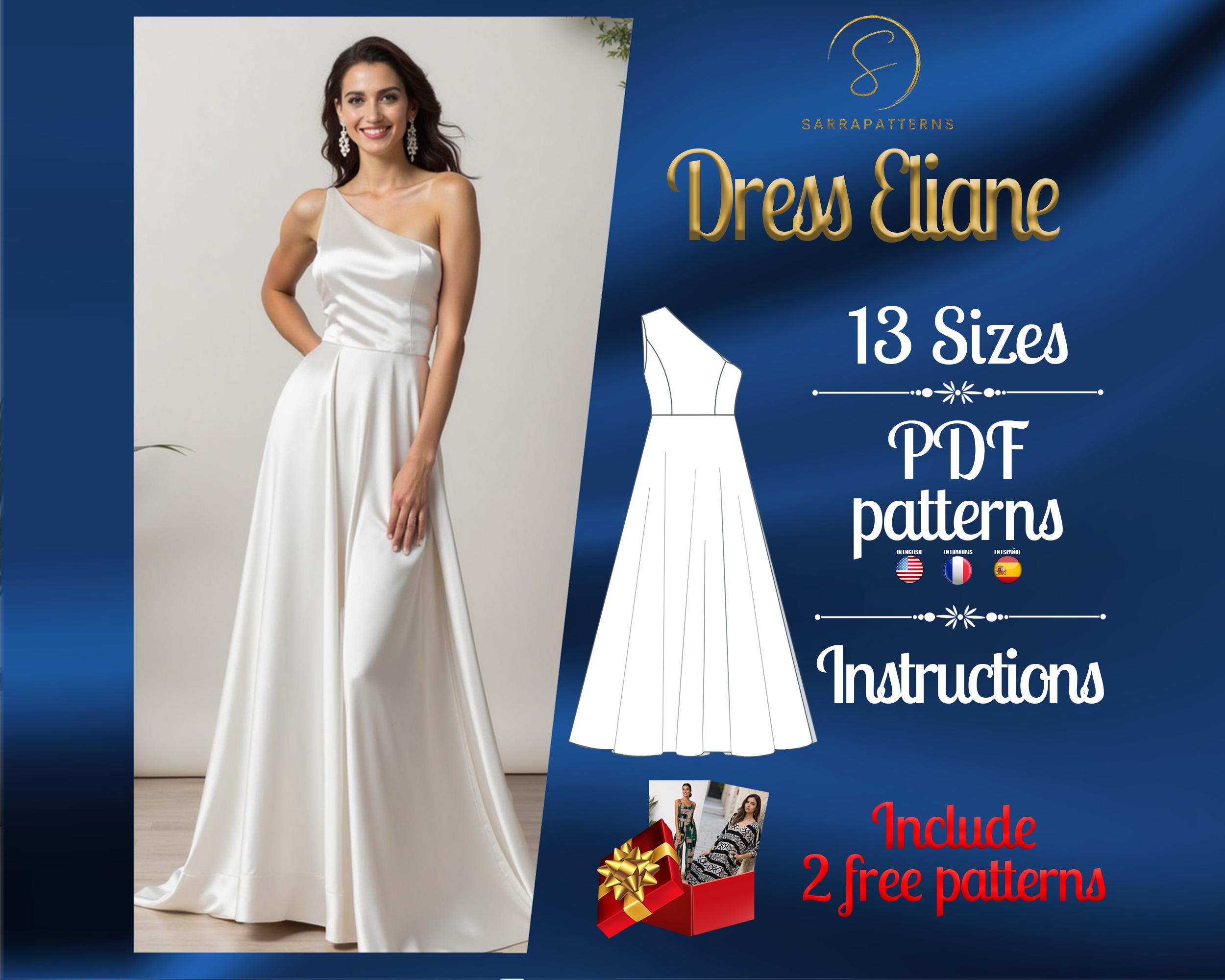 PDF Digital Sewing Pattern for Eliane Dress | Circle Dress Pattern ...