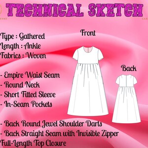 PDF Digital Sewing Pattern for Amari Dress | Kids Dress Pattern ...