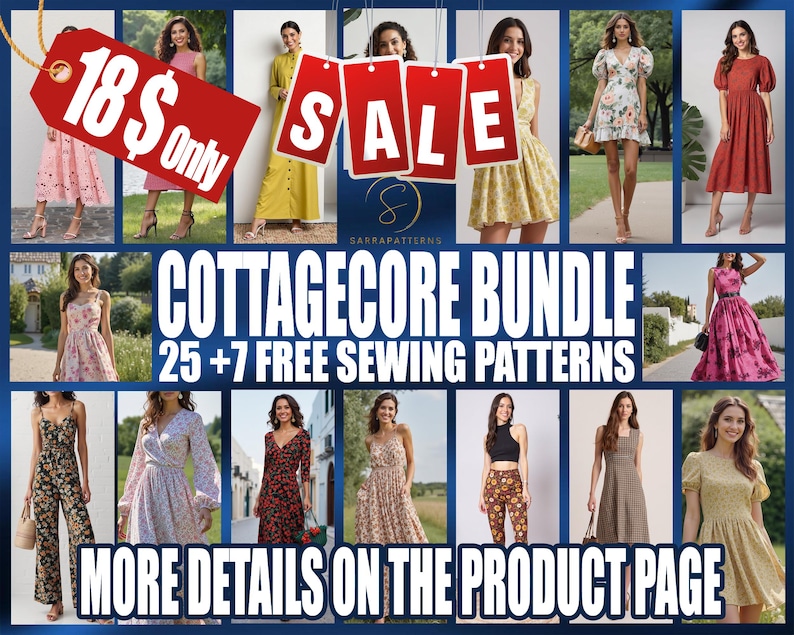 PDF Digital Sewing Pattern for Ariel Dress | Gathered Dress Pattern ...