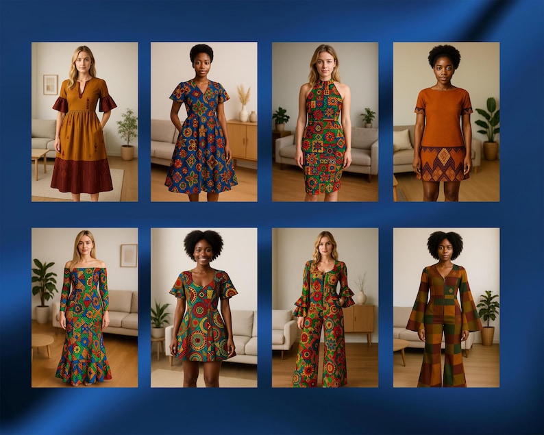 African 24 Patterns Bundle | PDF Digital Sewing Pattern | African Dress ...