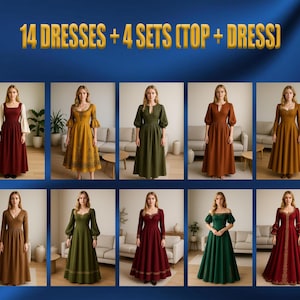 Medieval 22 Patterns Bundle | PDF Digital Sewing Pattern | Medieval ...
