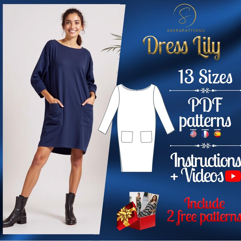 Cocoon Dress Pattern - Etsy
