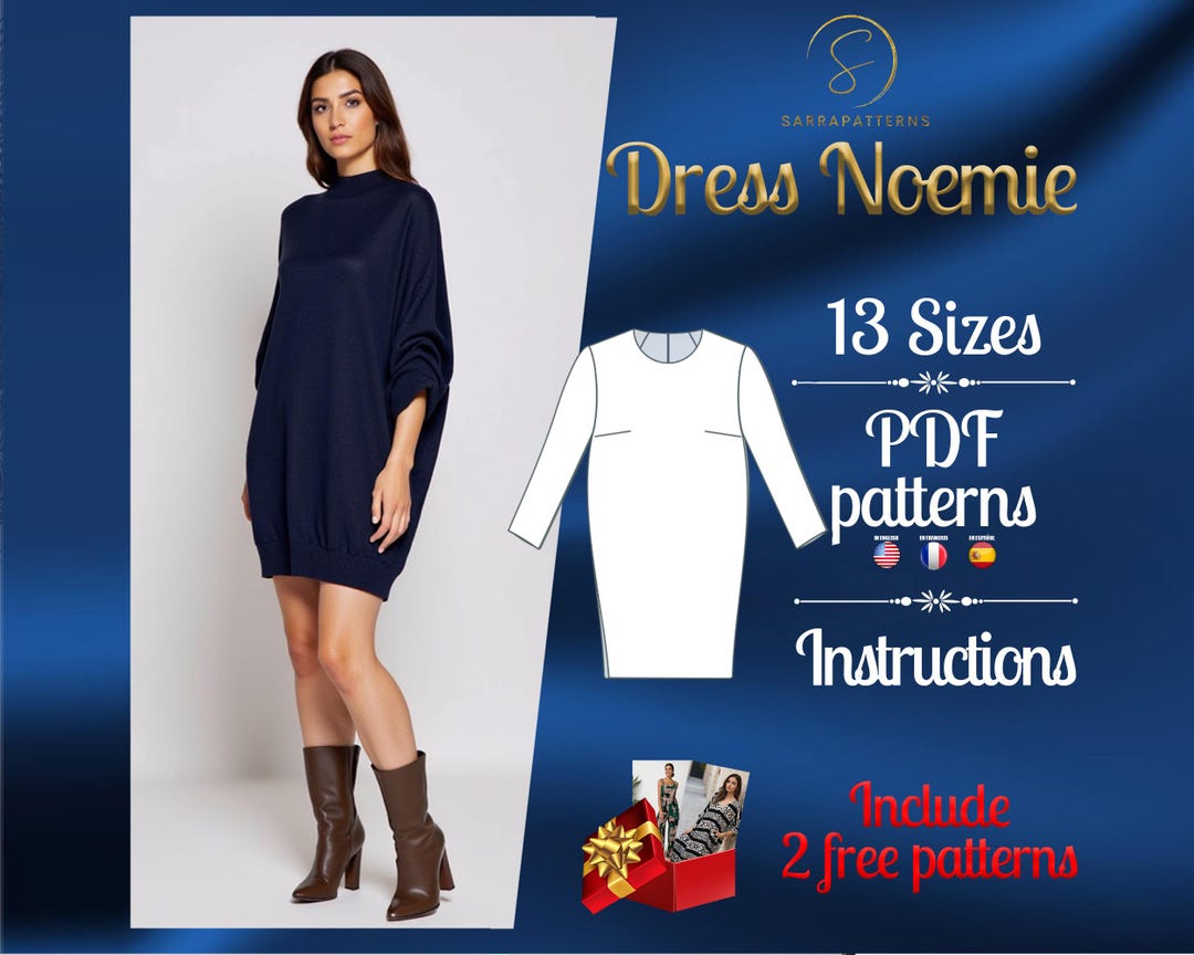PDF Digital Sewing Pattern for the Noemie Mini Dress | Cocoon Dress ...