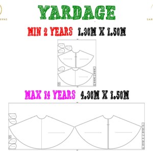 PDF Digital Sewing Pattern Raya Set | Kids Dress Pattern | Pattern for ...