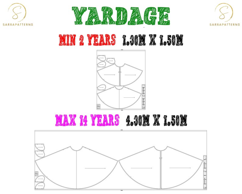 PDF Digital Sewing Pattern Raya Set | Kids Dress Pattern | Pattern for ...
