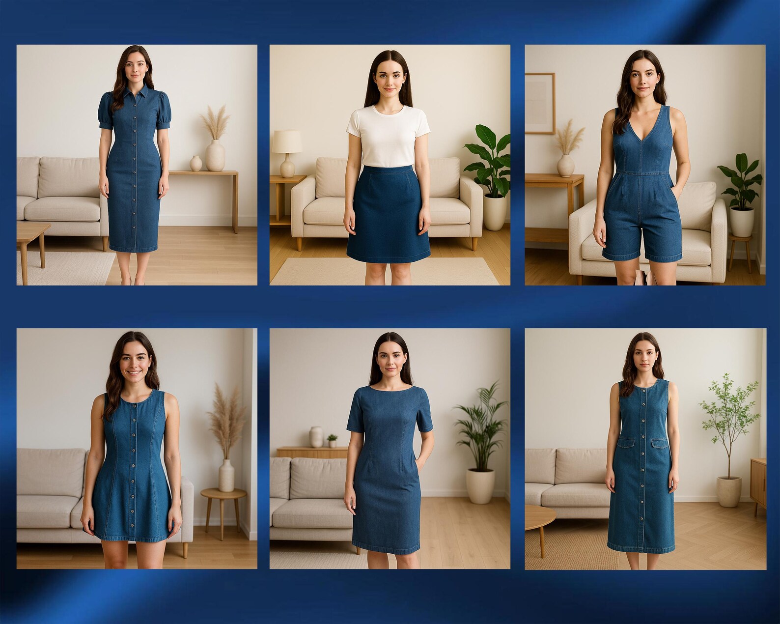Denim 40 Patterns Bundle | PDF Digital Sewing Pattern | Denim Dress ...