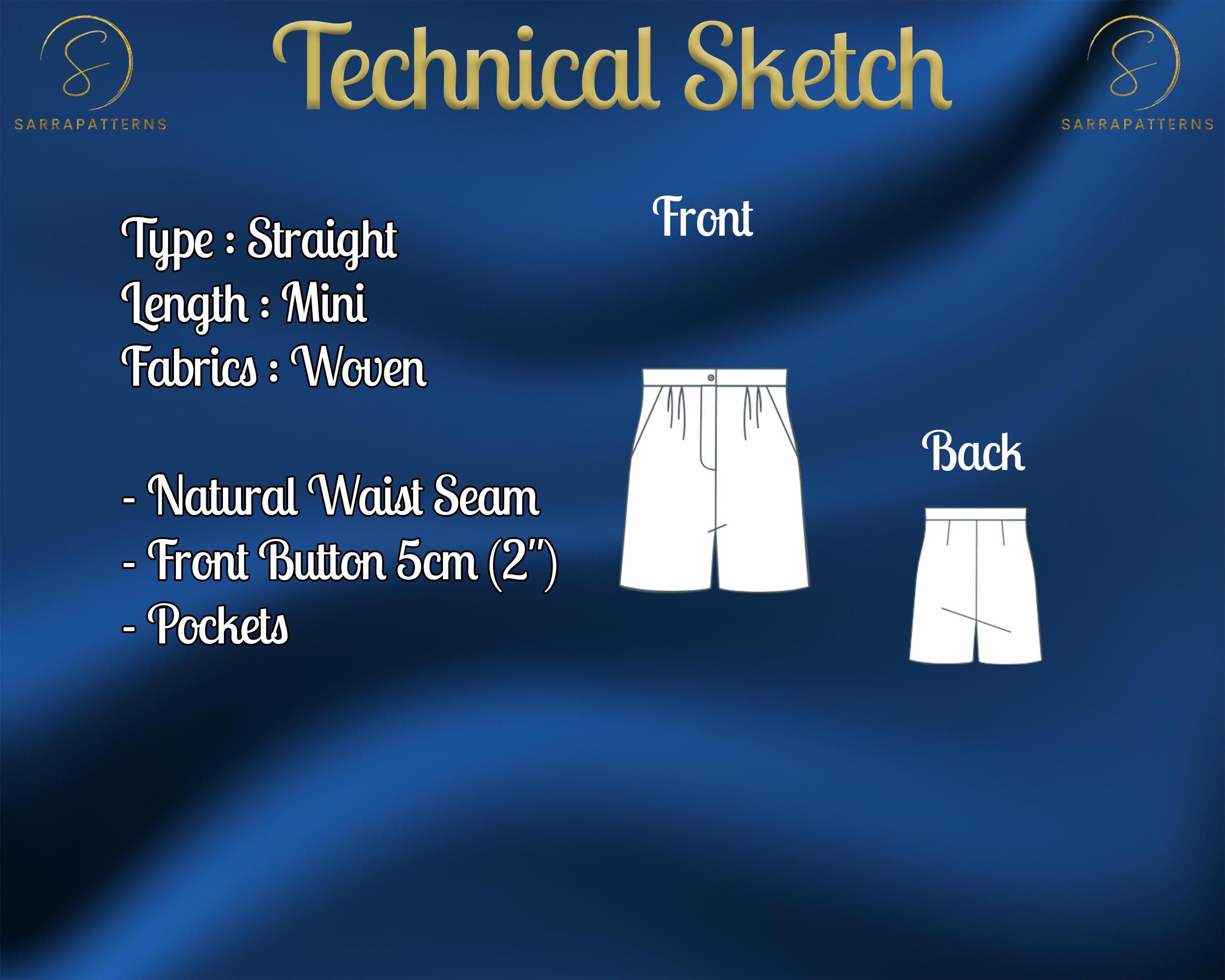 PDF Digital Sewing Pattern for France Shorts | Easy Shorts Pattern ...