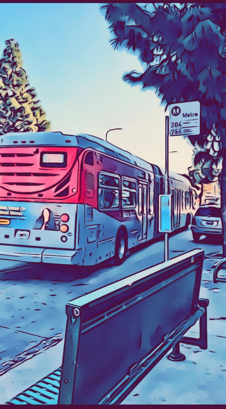 LA Metro Digital Art Print, Subways, Trains, Buses, Light Rail, Subway ...