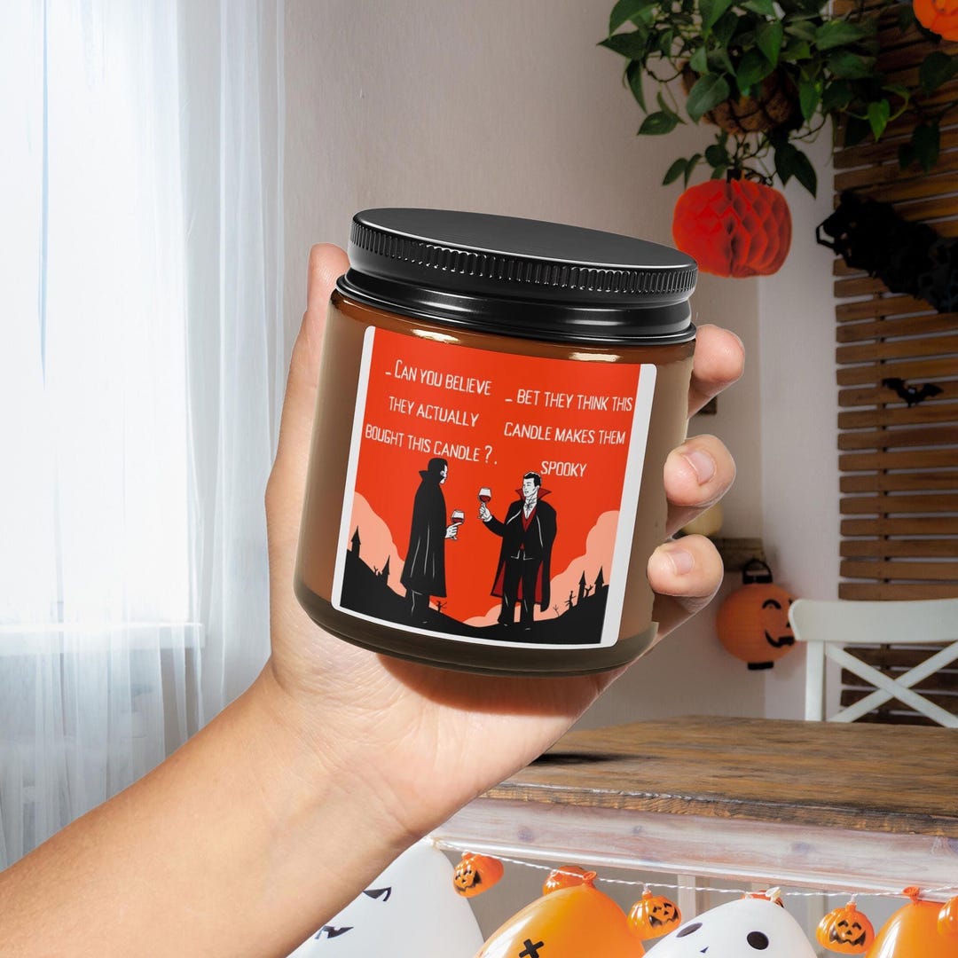 Vampire Soy Candle: Spooky Halloween Decor - Atlantis Whisper Scent - Etsy