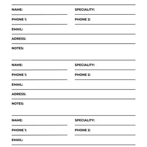 Doctor Tracker Printable Template, Doctor Appointment Log, Medical ...