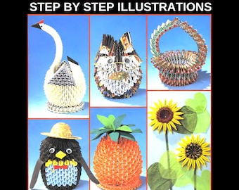 79 Different 3D Origami Patterns Bundle, Paper Folding Templates, DIY ...