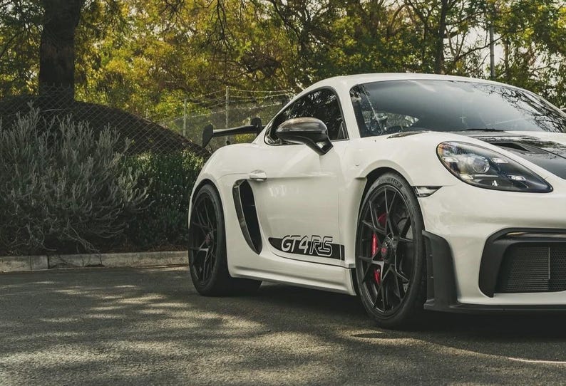 Custom GT4 RS Side Stripe Decals for Porsche Cayman 2012-2025 718 981 ...