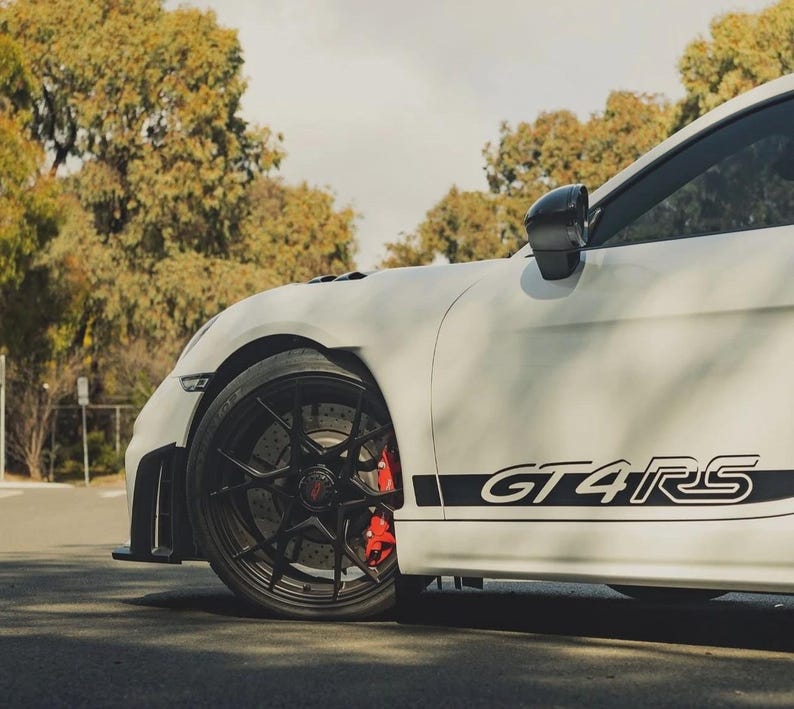 Custom GT4 RS Side Stripe Decals for Porsche Cayman 2012-2025 718 981 ...