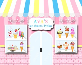 Ice cream backdrop | Etsy