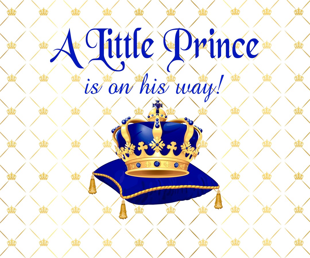 Royal Baby Shower Backdrop - Royal Prince Banner - Prince Baby Shower ...