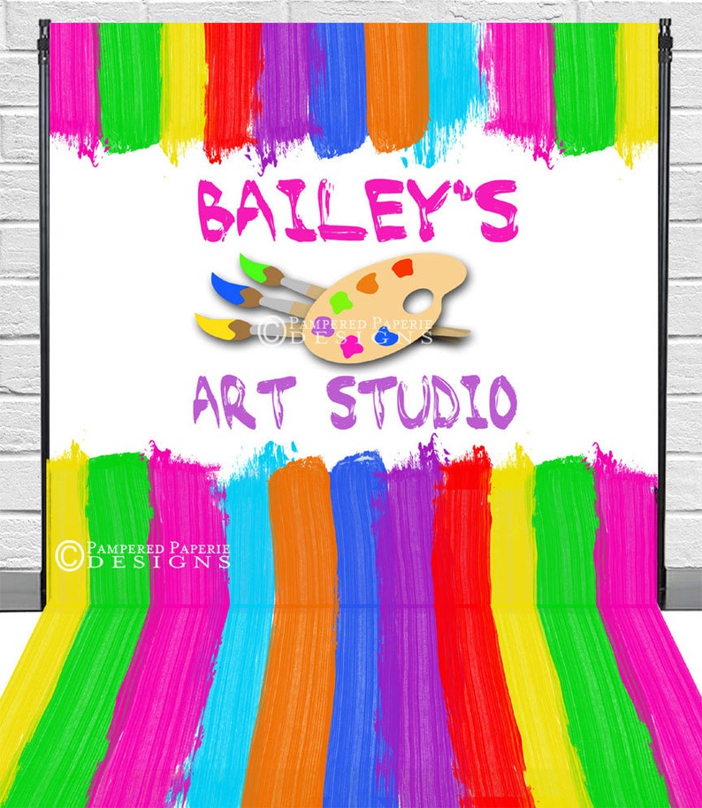 Art Party Backdrop Paint Party Backdrop Custom Backdrop - Etsy
