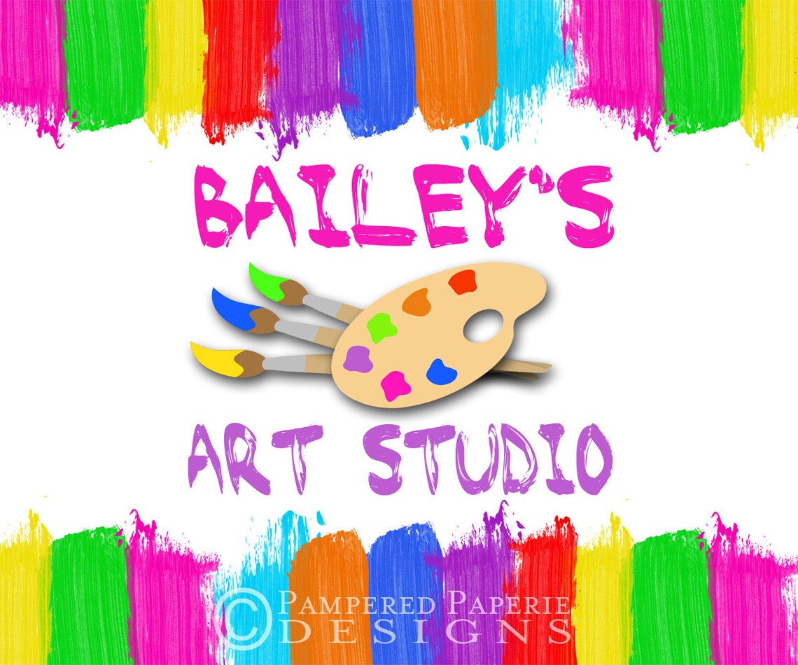 Art Party Backdrop Paint Party Backdrop Custom Backdrop - Etsy