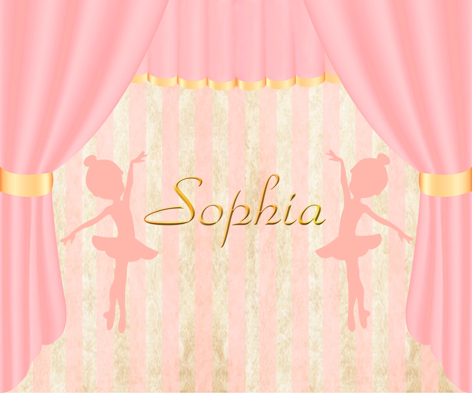 Ballerina Backdrop Ballerina Banner Party Background | Etsy