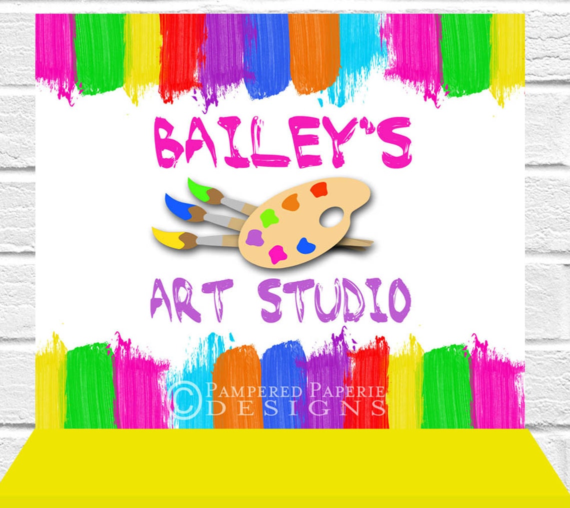Art Party Backdrop Paint Party Backdrop Custom Backdrop - Etsy