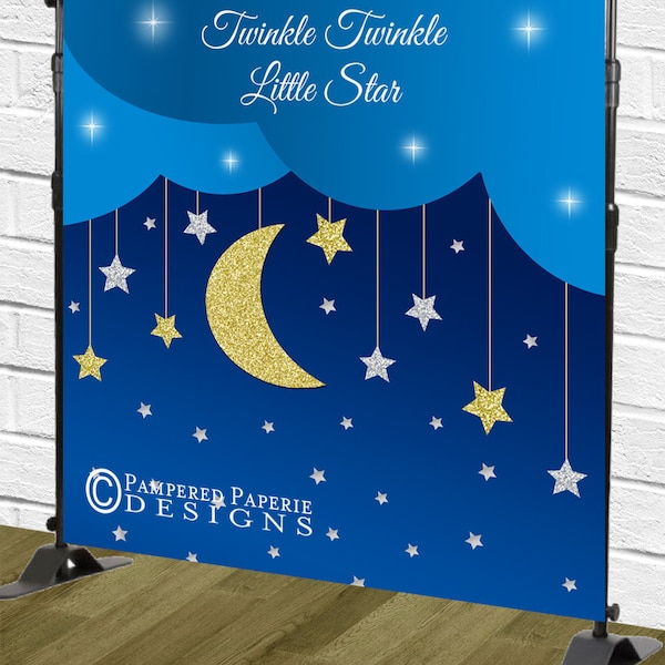 Twinkle Twinkle Little Star Backdrop - Etsy