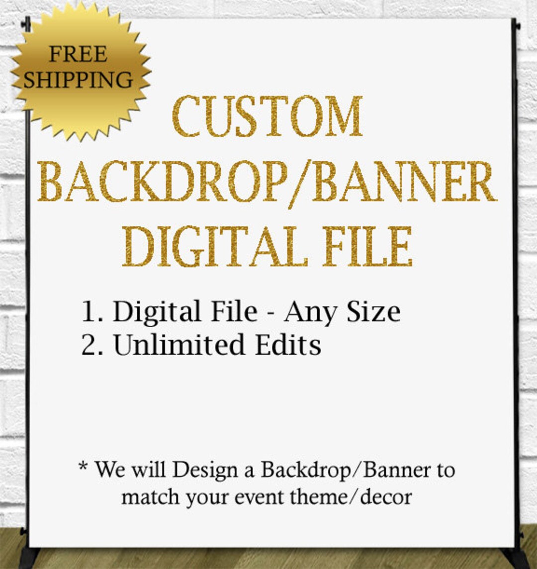 Custom Designed Backdrop - Digital File - Backdrop Design ...