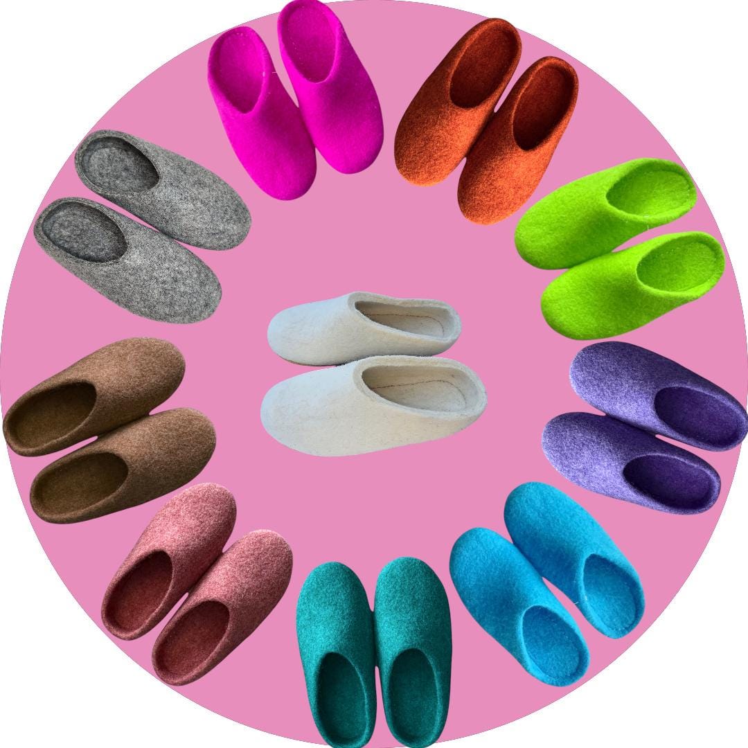 100% Handmade Felt Shoes Made by Nepali Artisans. - Etsy