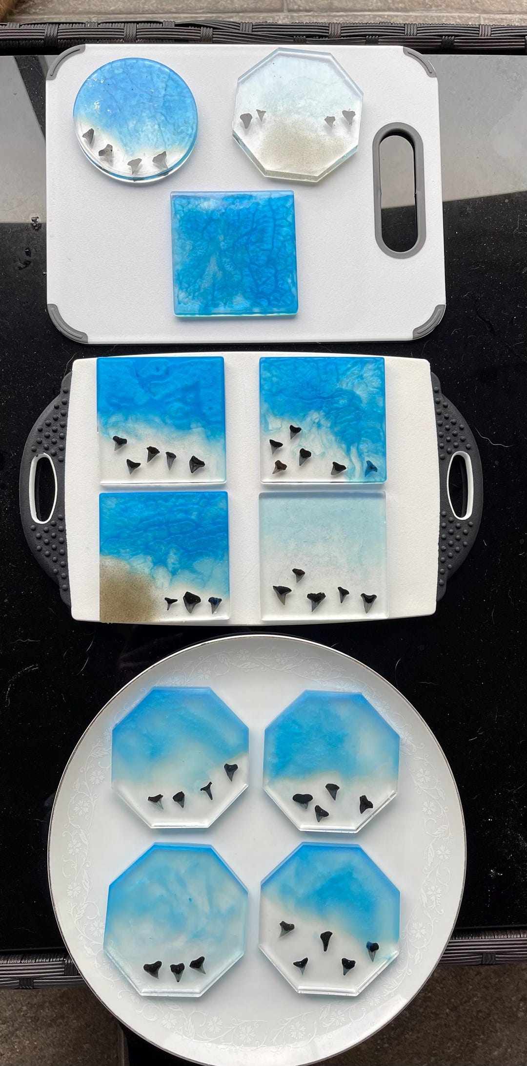 Shark Teeth Coasters, Shell Wind Chimes - Etsy