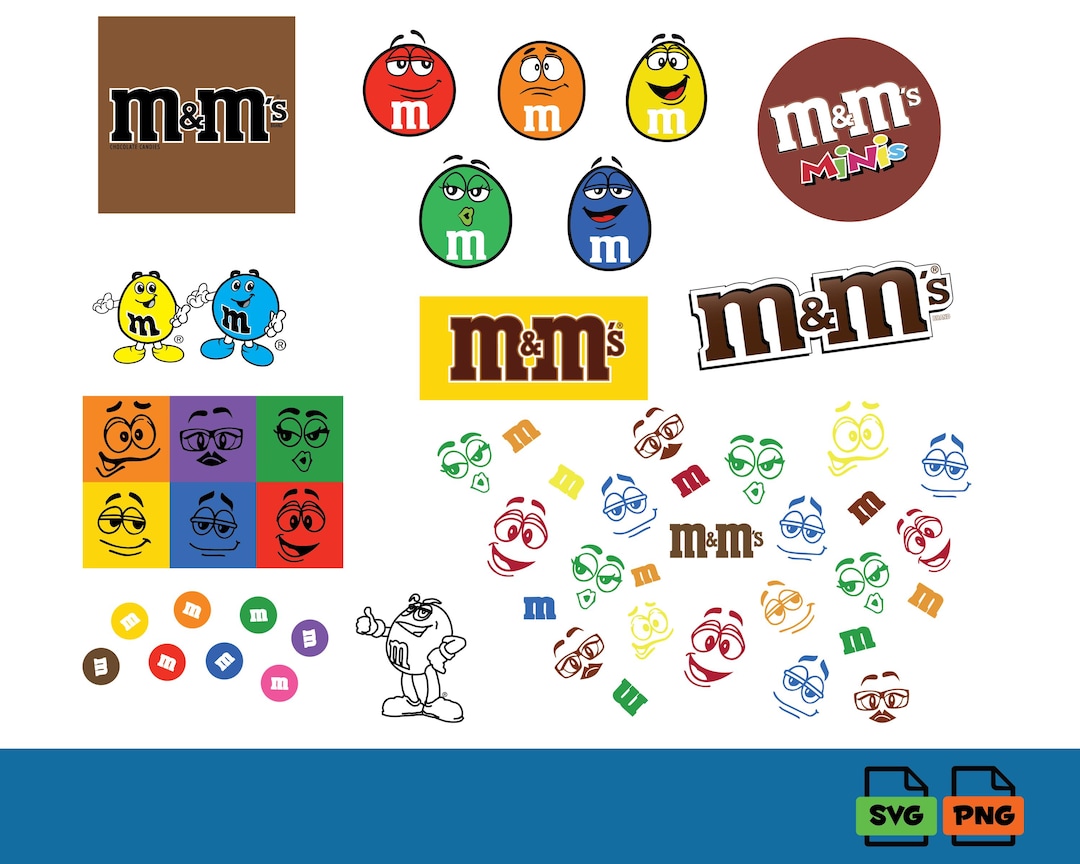 M&M SVG and PNG Files - Etsy