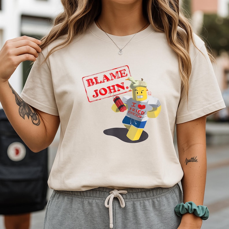 Blame John Roblox Meme PNG, Gamer Shirt Design (digital Download) - Etsy