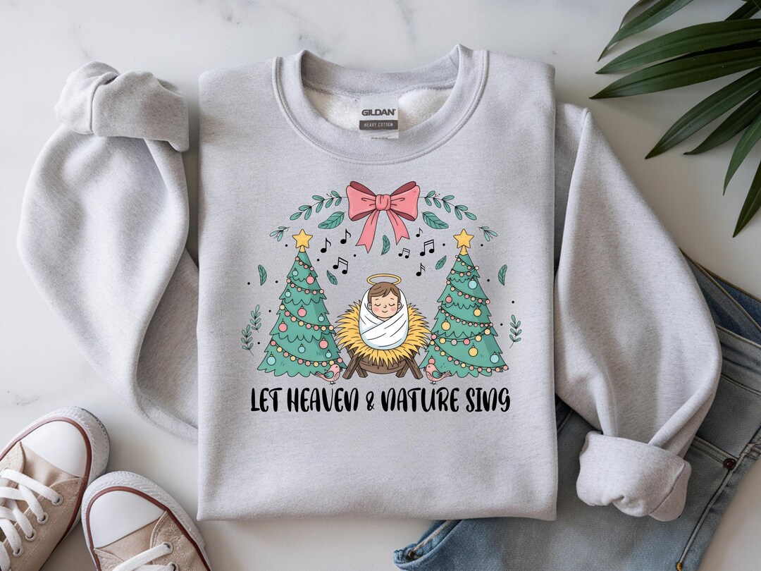 Nativity Christmas Bow Trees PNG, Christian Holiday Design (digital ...