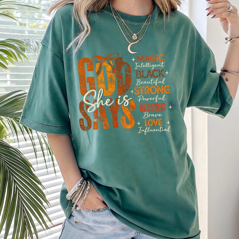 God Says She is Magic PNG | Black History Month Design - Etsy