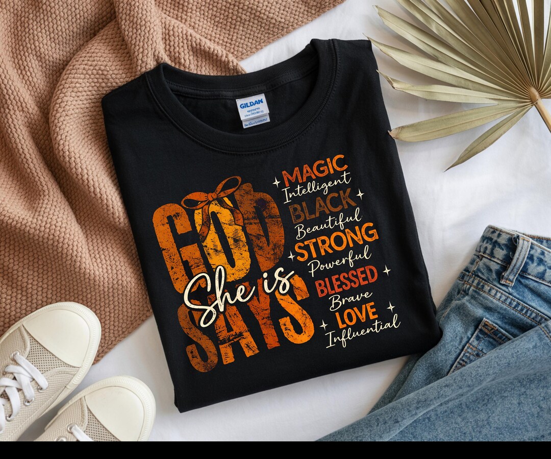 God Says She is Magic PNG | Black History Month Design - Etsy