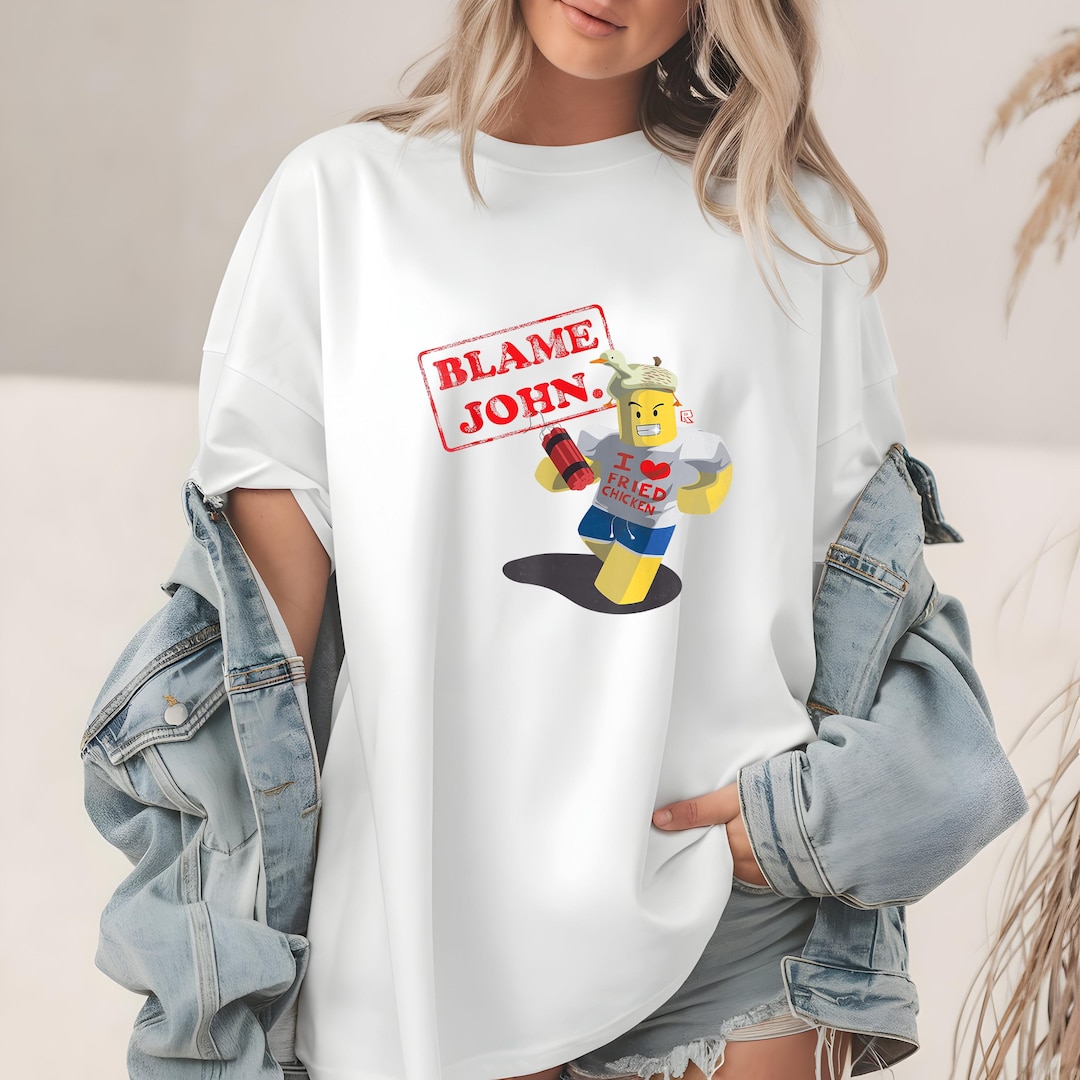 Shedletsky Blame John Roblox Shirt PNG, Forsaken Fan Apparel (digital ...
