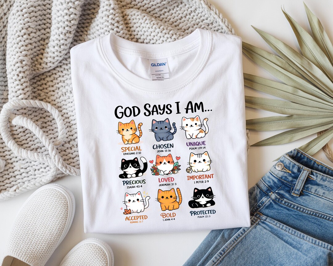 God Says I Am Cat Bible Verse PNG - Etsy