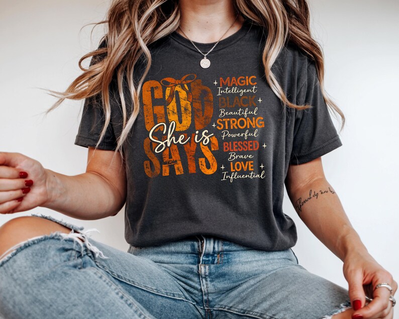 God Says She is Magic PNG | Black History Month Design - Etsy