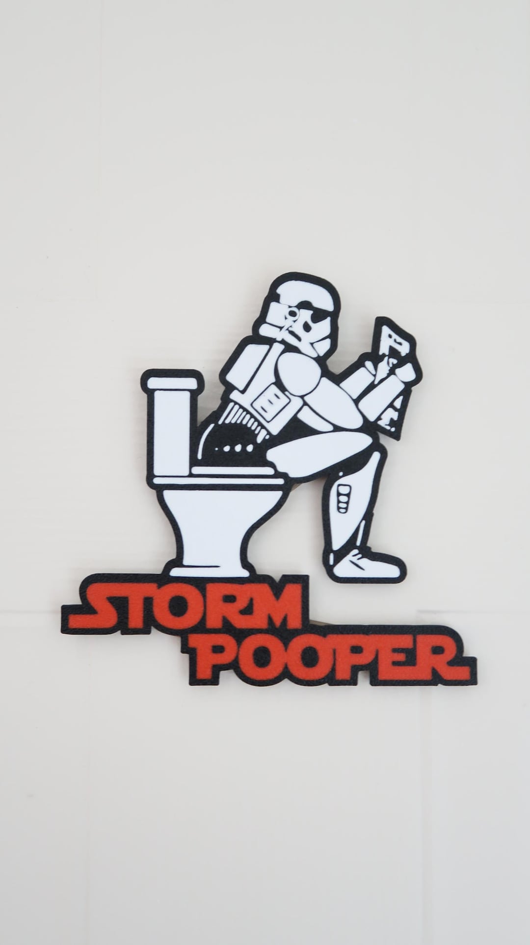 "storm Pooper" Wall Decoration - Funny Toilet Signage - Fun Design ...