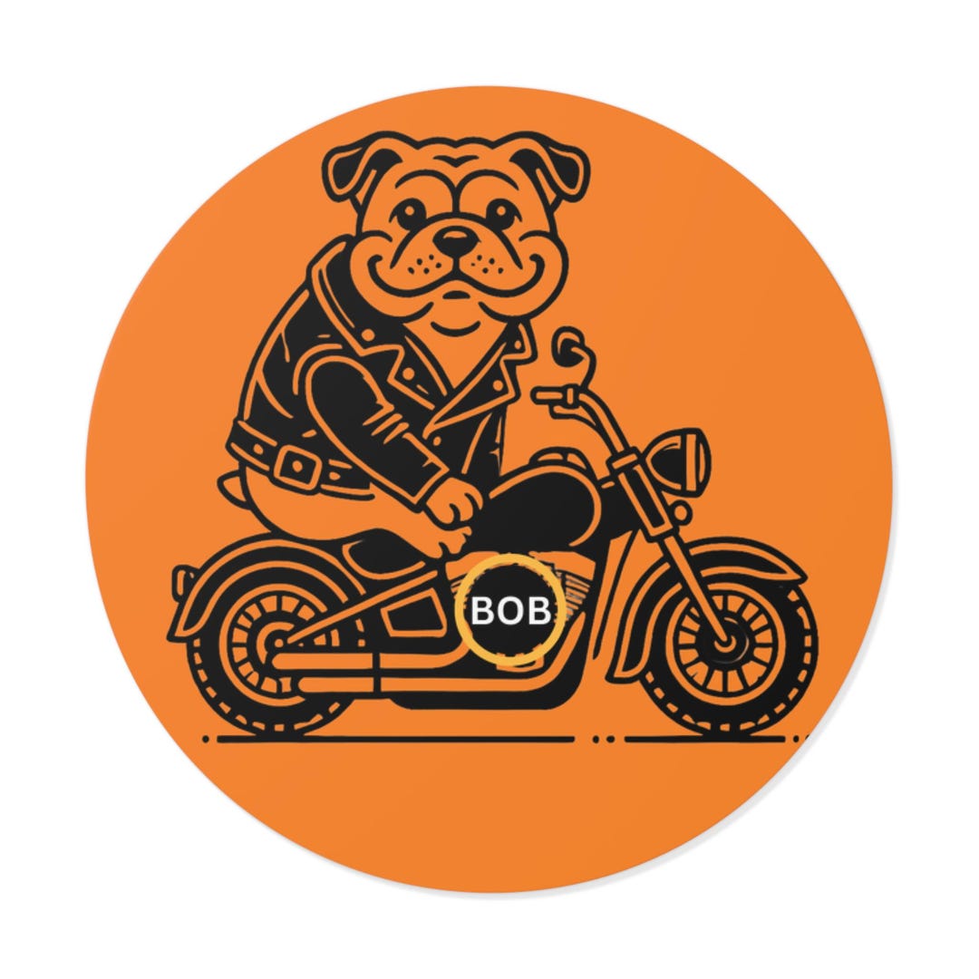 Waterproof Vinyl Stickers Biker Mutt Vinyl Decal, Indoor Outdoor ...