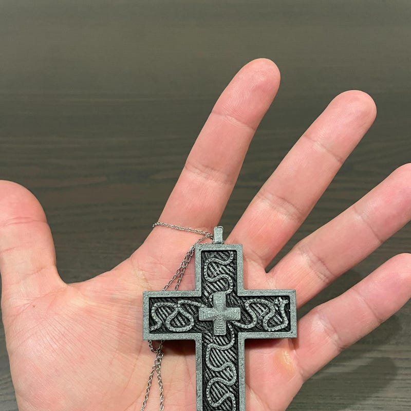 Thanos Cross Necklace - Etsy