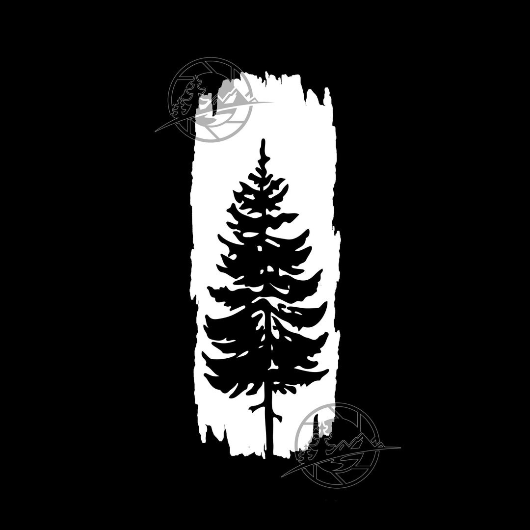 AT Appalachian Trail White Blaze Rugged Marker Pine Tree Vinyl Window ...