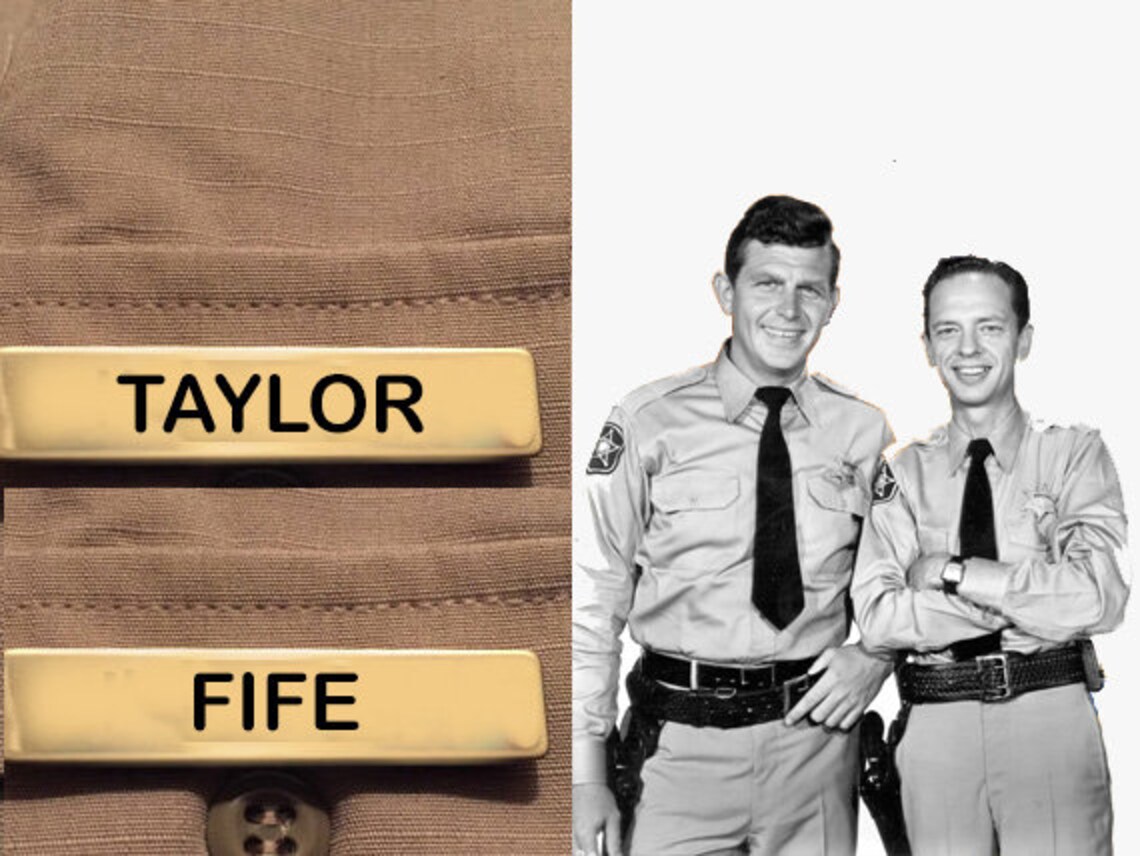Andy Griffith Show Taylor or Fife Name Badge Brass Metal - Etsy