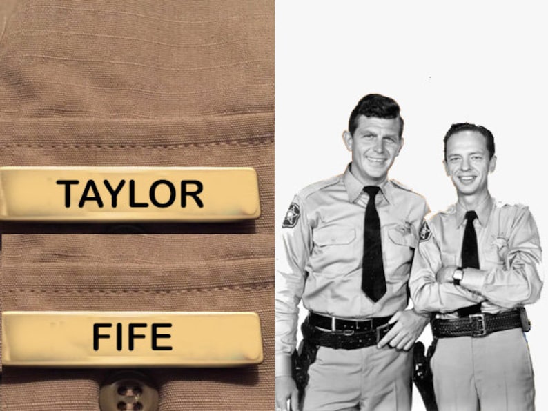 Andy Griffith Show Taylor or Fife Name Badge Brass Metal - Etsy